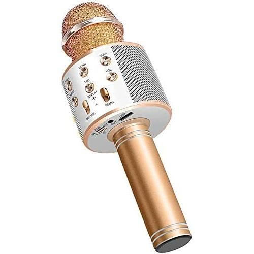 EEM Microphone Karaok sans Fil, Machine de karaoké à Main Portable Bluetooth 4 en 1 avec Haut ...