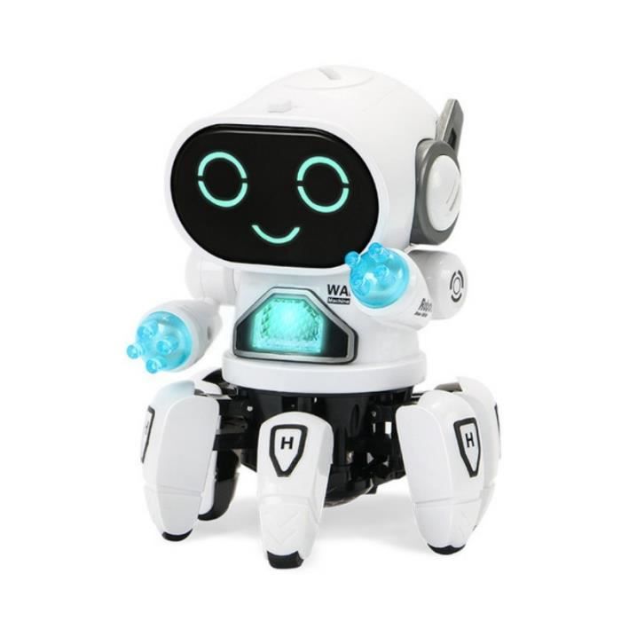 Robot dansant-Blanc - Robot cascadeur intelligent pour animaux ...
