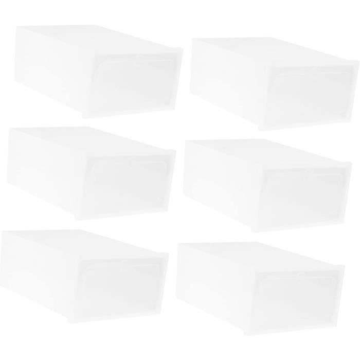 Boîte De 6 Pièces Etagere Chaussure Boite Rangement Plastique Armoire ...