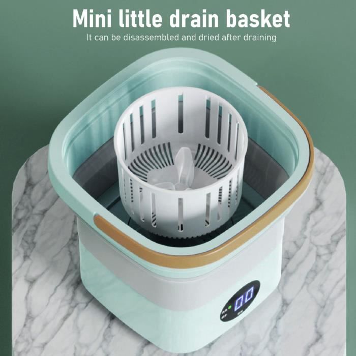 QID-machine à laver pliable Mini laveuse à seau portable 6L Machine à ...