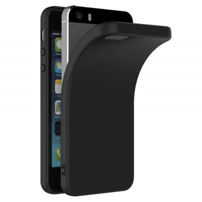 Cophone® Coque Noir iPhone 5 SE - iPhone 5 - 5S , Housse etui noir en ...
