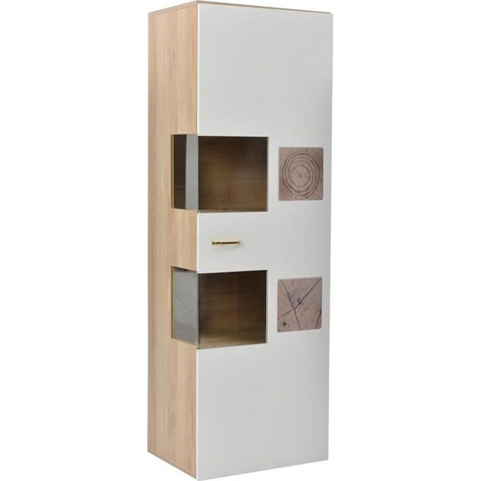 Vitrine avec un éclairage LED, 155 x 52 x 40 cm, portes en verre ...