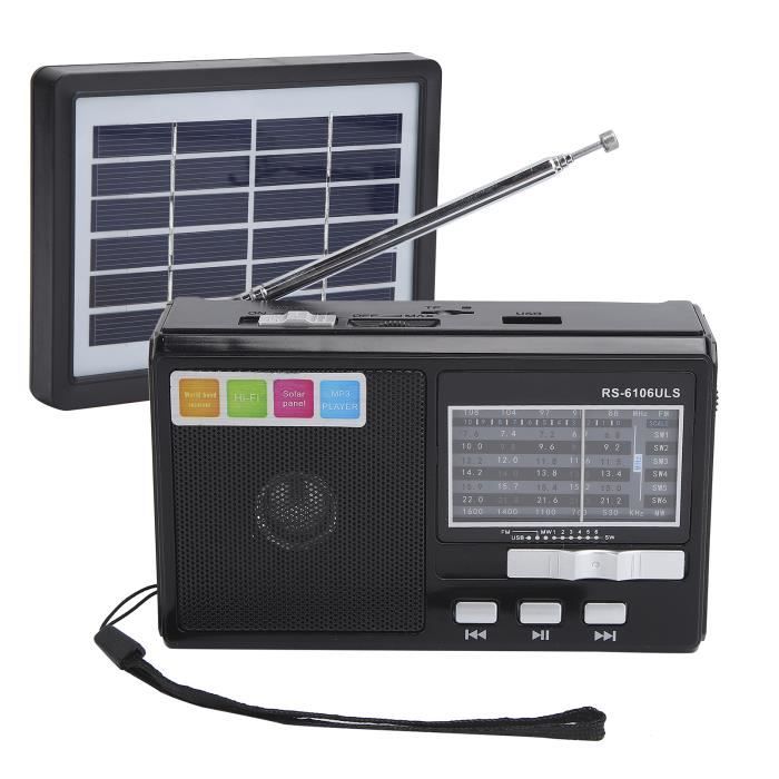 Fdit radio FM Radio portable à charge solaire avec support de lampe de ...