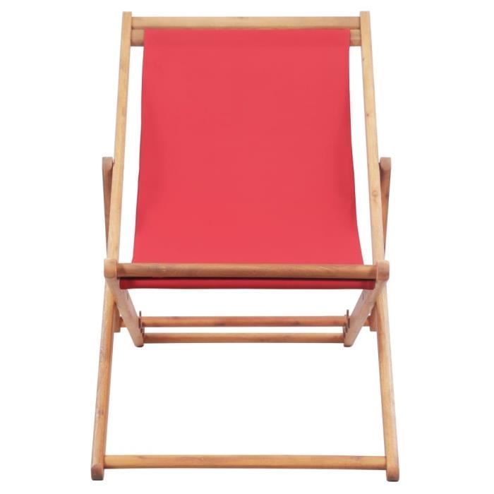 Chaise de jardin - HURRISE - Pliable - Bois d'eucalyptus - Siège en ...