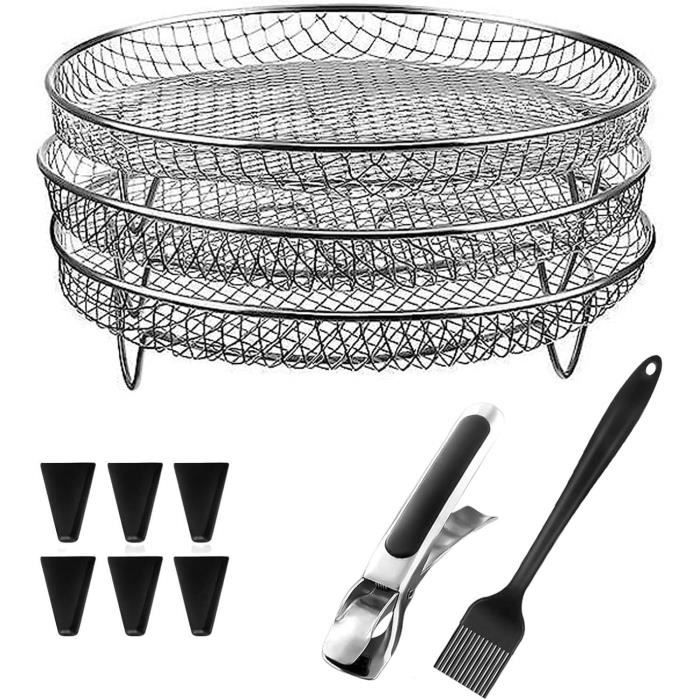 Support De Friteuse À Air Amélioré - Trois Supports Empilables Pour Friteuse À Air Comprimé - En ...