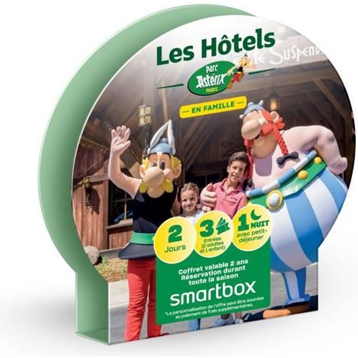 SMARTBOX - Parc Astérix séjour en famille - Coffret Cadeau | 2 entrées ...