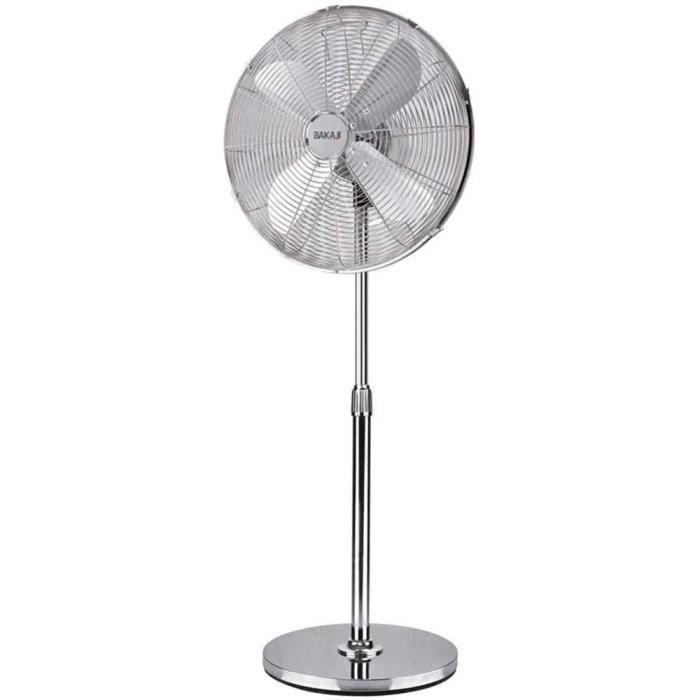 Bakaji Ventilateur à colonne sur pied en acier inoxydable, puissance 50 ...