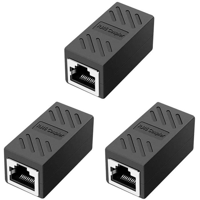 3 pièces Coupleur RJ45, coupleur réseau, connecteurs Ethernet, coupleur ...