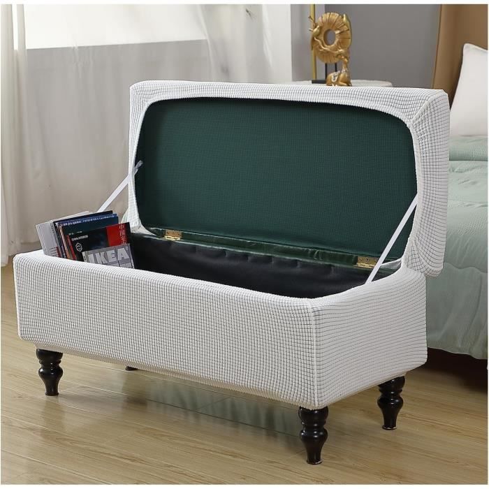Housse De Banc Coffre Rangement, Couvre Pouf Coffre De Rangement ...