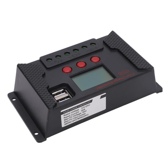 VBESTLIFE Contrôleur de charge de panneau solaire Contrôleur de Charge solaire écran d'affichage ...