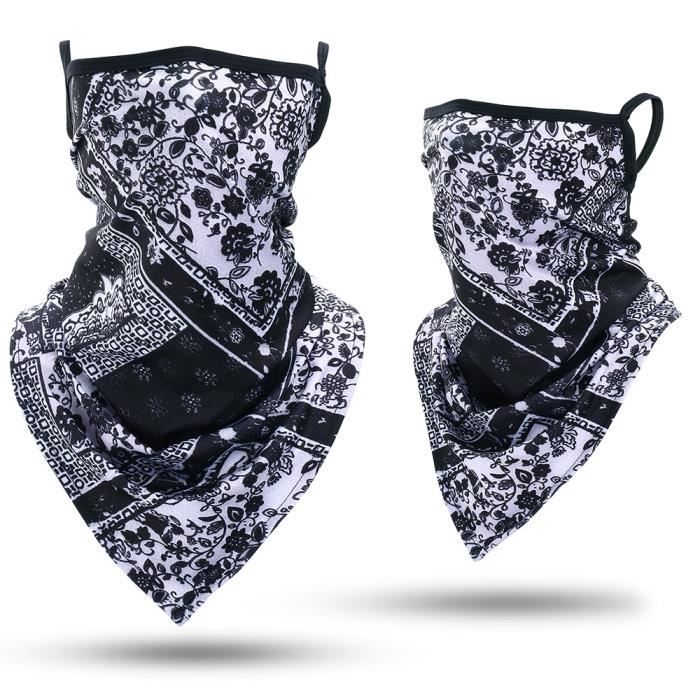8 -Foulard Bandana imprimé pour homme et femme, demi masque, cache cou ...