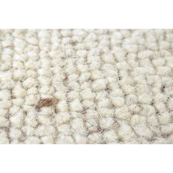 Misento 100 Mazzolla Tapis Vierge Laine Moelleuse Naturelle Uni Crème ...