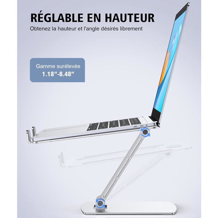 Support Ordinateur Portable Pliable, Support Pc Portable Aluminium ...