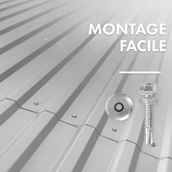 Lot de 15 tôles Couverture métallique Tôle avec vis Épaisseur : 0.25 mm ...