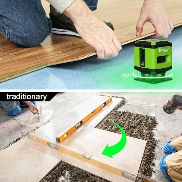 Fl360G 1 X 360 Niveau Laser Au Sol Pour Carrelage Pose, Laser À Croix ...