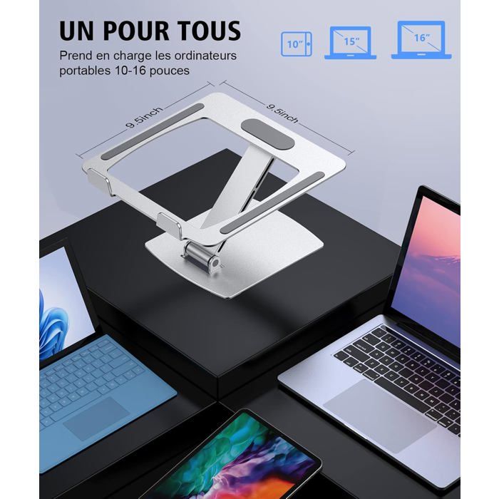 Support Ordinateur Portable Pliable, Support Pc Portable Aluminium ...