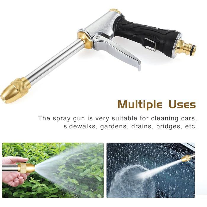 Pistolet arrosage Metal Jin Pistolet Tuyau Arrosage, Pistolet Arrosage ...