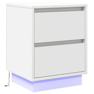 Table de chevet lumineuse blanche - Cdiscount