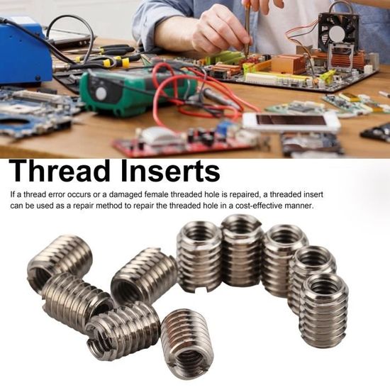 Inserts de Filetage - DIOCHE - M6 à M4 - Acier Inoxydable - 10 Pcs ...