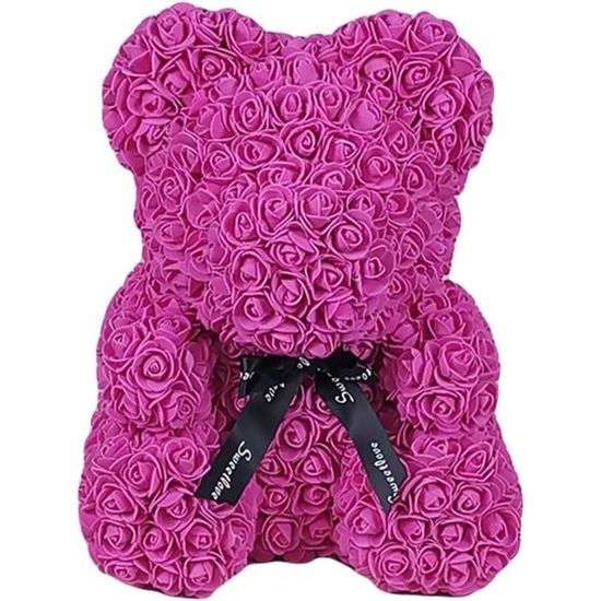 Ours En Rose Artificielle Préservée Romantique - Cadeau Pour Fête D'Anniversaire, Fête Des Mères ...