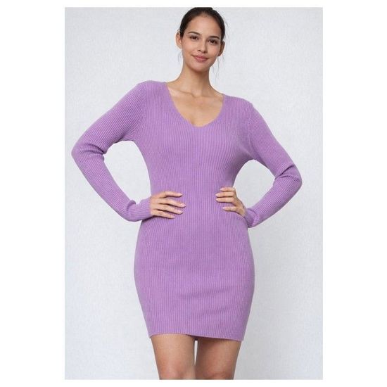 Robe Col V Violet Femme Violet - Cdiscount Prêt-à-Porter