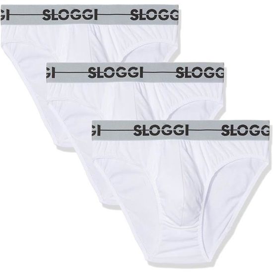 Sloggi Homme Go Mini C3p Boxer Slip , (Blanc 0003), Petit (Taille: 4 ...