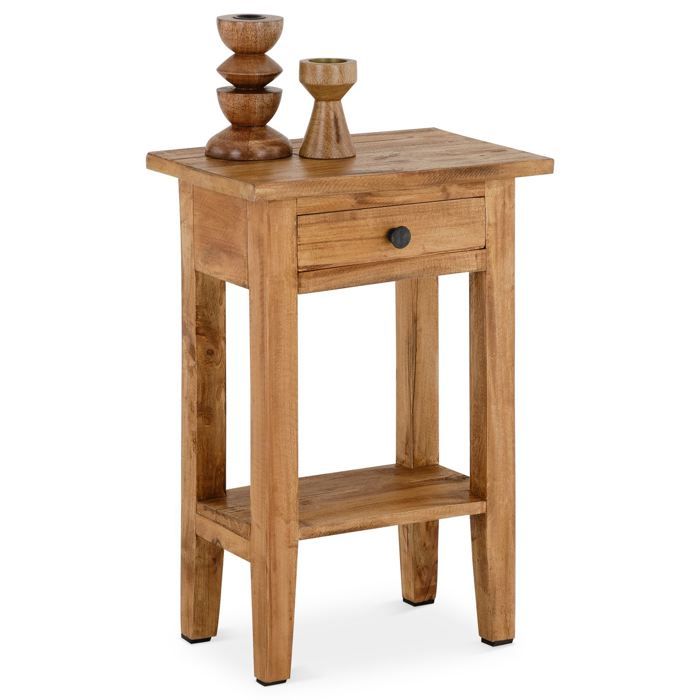 Table d'appoint BOSSONS H 51 cm en acajou de coloris rustique, petit ...