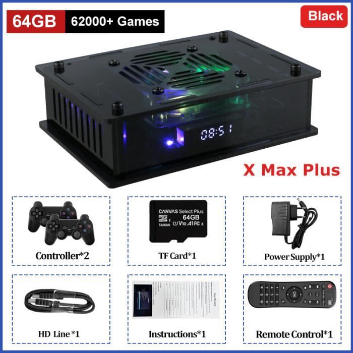 Black sans fil 64 Go - Super Console X Max Plus, 4K HD, Système ...