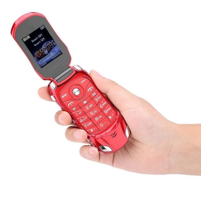 Alomejor Téléphone à clapet pour étudiant Pour Ferrari Car Phone Flip ...