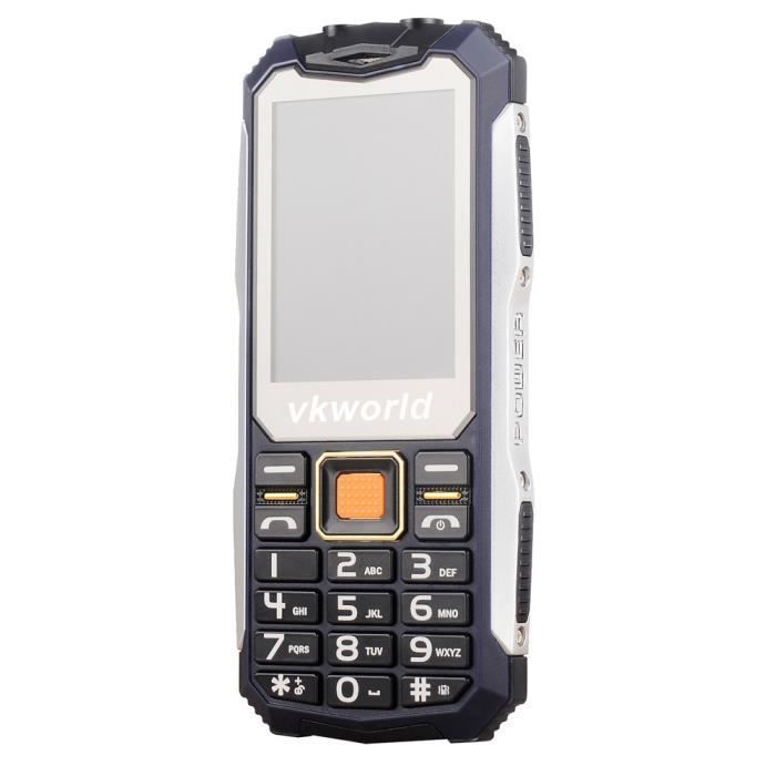 VKWorld pierre V3S IP54 double SIM 2.4 pouces imperméable à l'eau antipoussière Dropproof ...