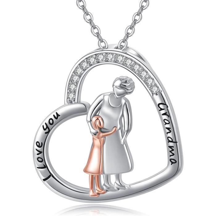 Collier De Grand-Mère Cadeaux Pour Les Femmes 925 Sterling Silver Love ...