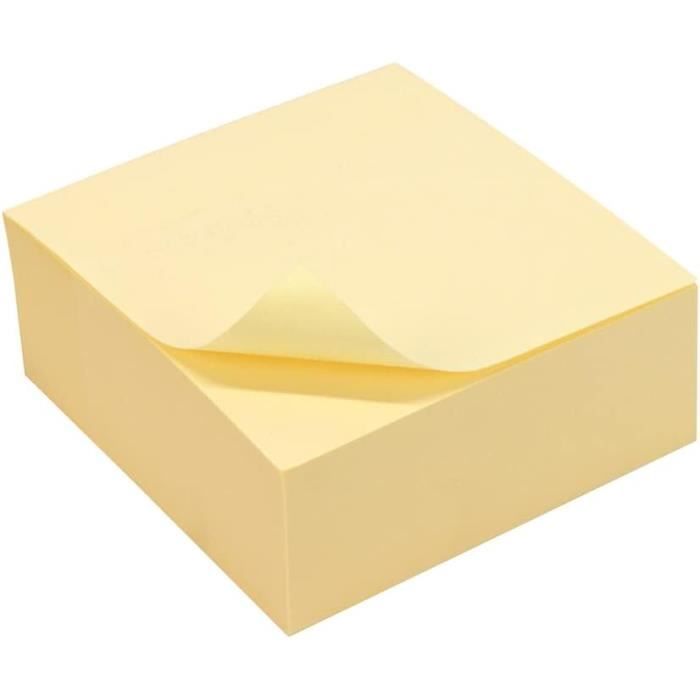 Bloc note repositionnable jaune 320 feuilles 75x75mm.[Z166] - Cdiscount ...