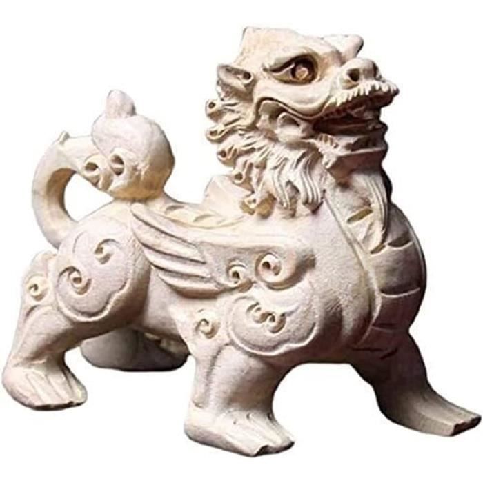 Feng Shui Wood Pixiu-Piyao Statues, attirez la Richesse et la Bonne ...