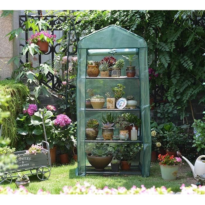 MAHFEI Serre De Jardin, Mini Serre Balcon Étagères Portables Intérieur ...
