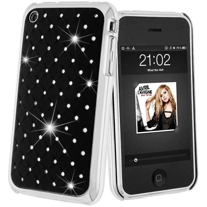 Coque Strass Diamant Apple iPhone 3G / 3GS - Noir - Cdiscount Téléphonie