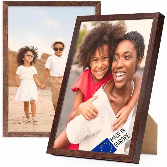 Cadre Photo A4 21 X 30 Cm En Bois Véritable Chêne Foncé, Fabriqué En Ue ...