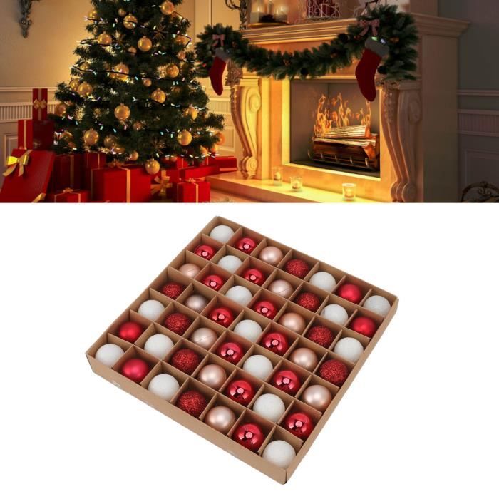 QID-Mini boules de Nol Mini Boule de Sapin de Nol, 49 Pièces ...