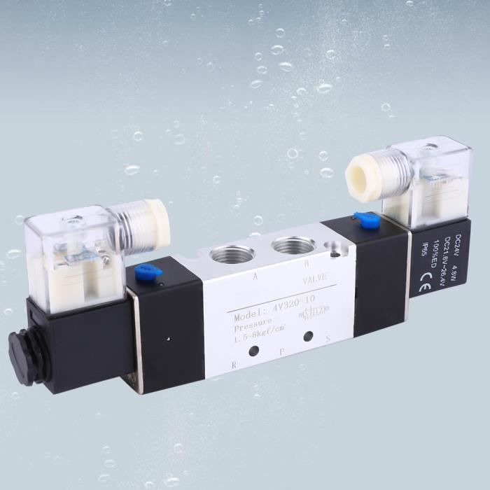 EJ.life électrovanne d'air 4V320-10 3/8 'Entrée Sortie 1/4' Solénoïde d ...
