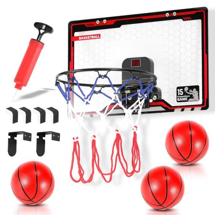 Jiubiaz Mini Panier de basket ball avec ballon et pompe à air se place ...