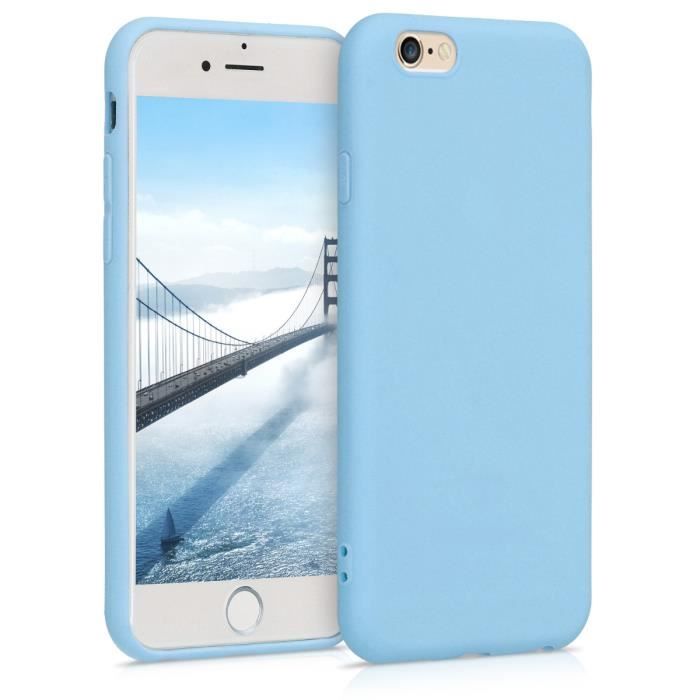 Coque - kwmobile - iPhone 6 - 6S - Silicone bleu pastel - Protection ...