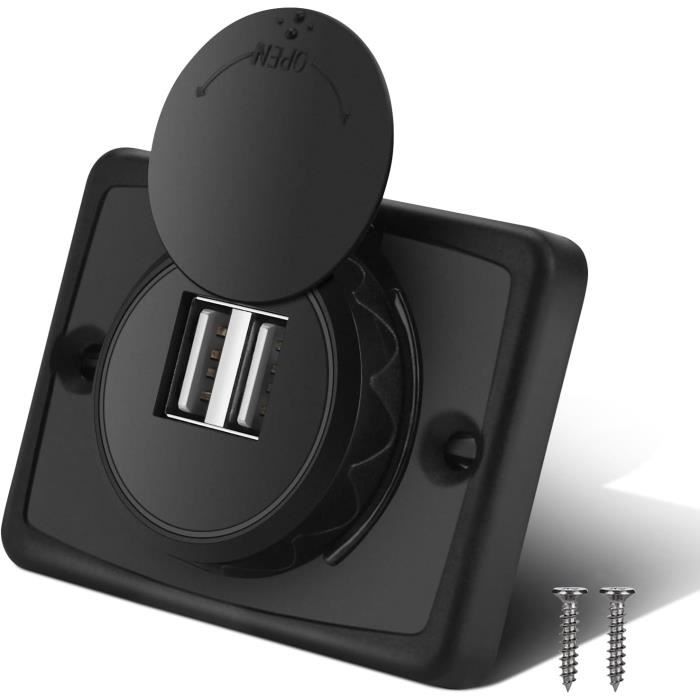 Prise Usb 12 24V Encastrable Camping Car Voiture Double Prise Usb Câble ...