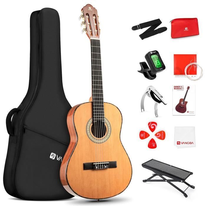 Guitare Classique Pour Débutants, Guitare Traditionnelle 3-4, Table En Pin Rouge Et Dos En ...