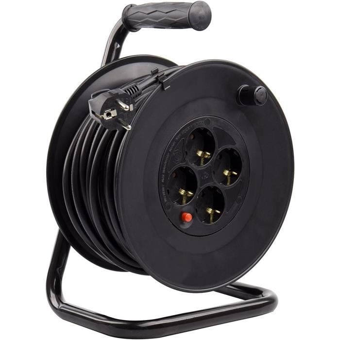 LEDKIA LIGHTING Enrouleur Extensible 50m 3x1.5mm avec Système 'Anti ...