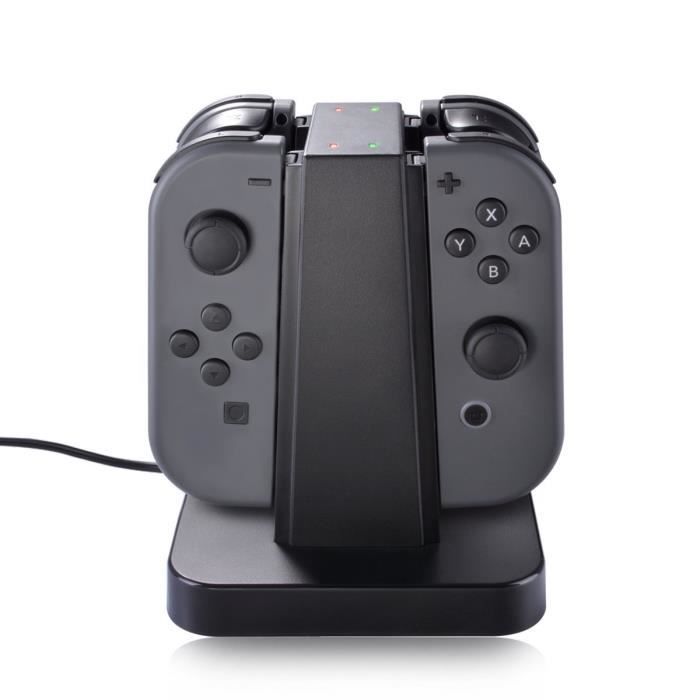 Nintendo Switch Joy Con Station de Charge, Sunix 4 en 1 Support de ...