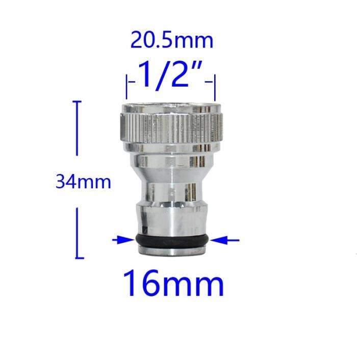 1I2 Female -Connecteur rapide en laiton, filetage 1-2 "3-4" 1 ", connecteur à mamelon M22-24 ...