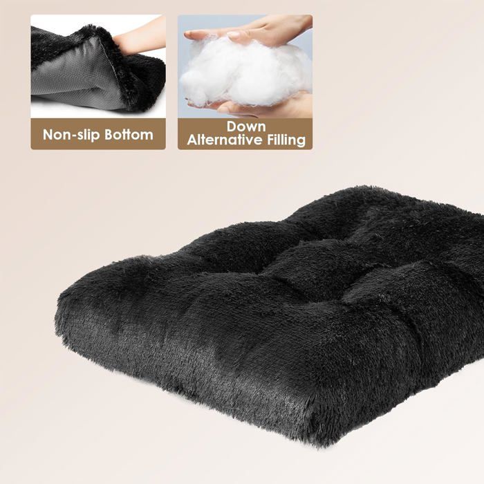 Panier lit pour chien 90x60cm - Coussin anti-stress moelleux lavable en ...