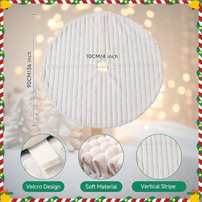Lanpn Christmas Tree Skirt 90cm Christmas Tree Mat Large Christmas Tree ...