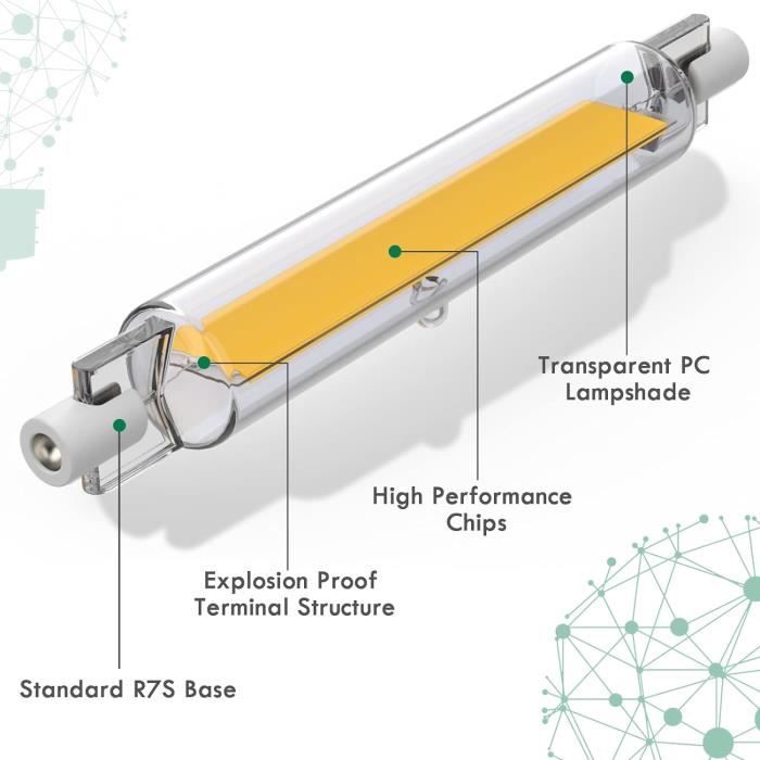 R7S LED 118mm Dimmable, Ampoule R7S LED 118mm 15W, R7S 118mm LED Bulbs ...