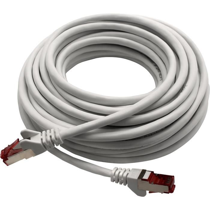 Câble Réseau Cat.6 3M Blanc - 1 X Câble Ethernet Câble Réseau Lankabel ...