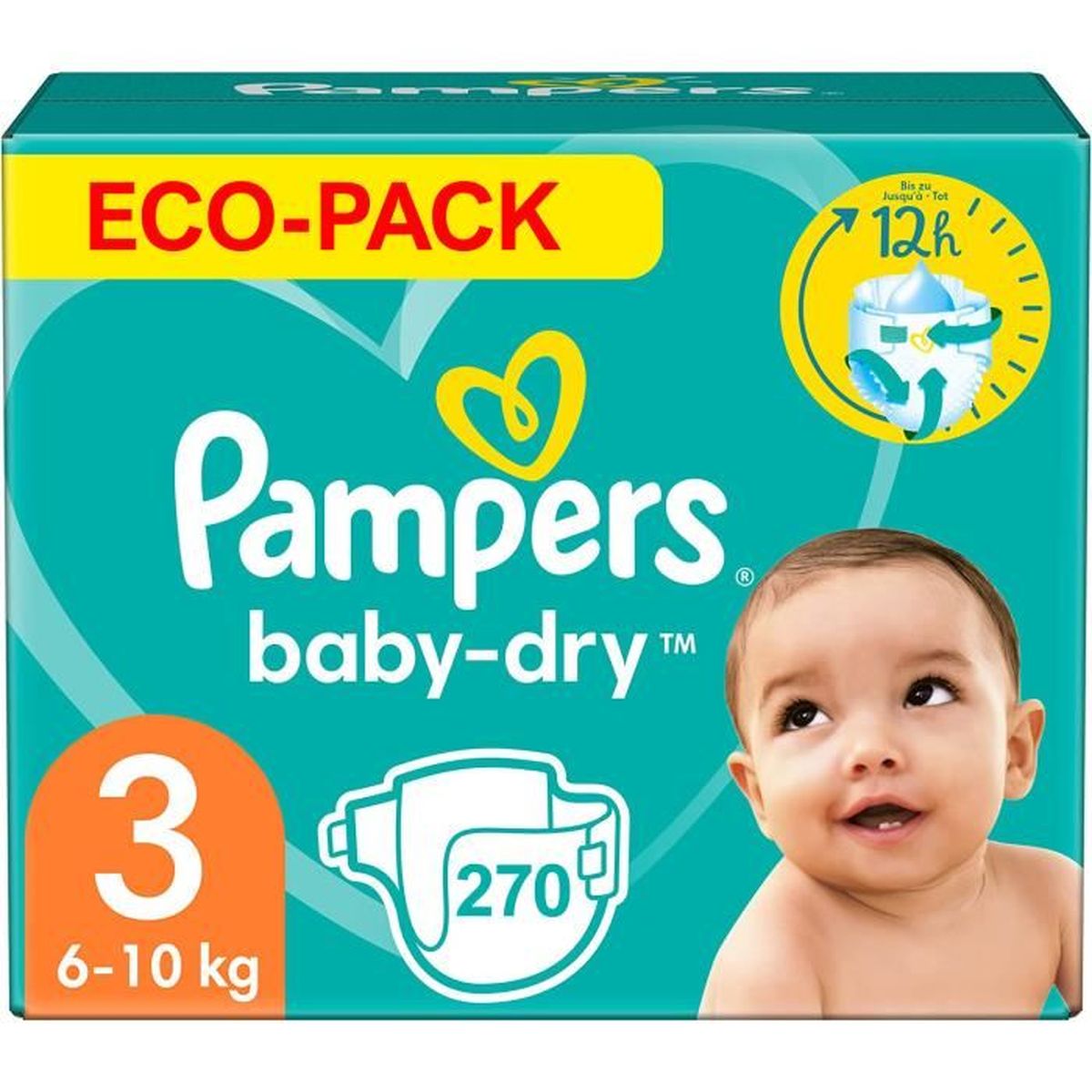 PAMPERS BABY-DRY TAILLE 3 270 COUCHES (6-10 KG) - Cdiscount ... PAMPERS BABY-DRY TAILLE 3 270 COUCHES (6-10 KG) - Cdiscount ...